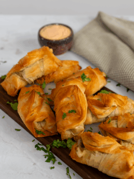 Cheesy Beef Filo Parcels - Shicocooks